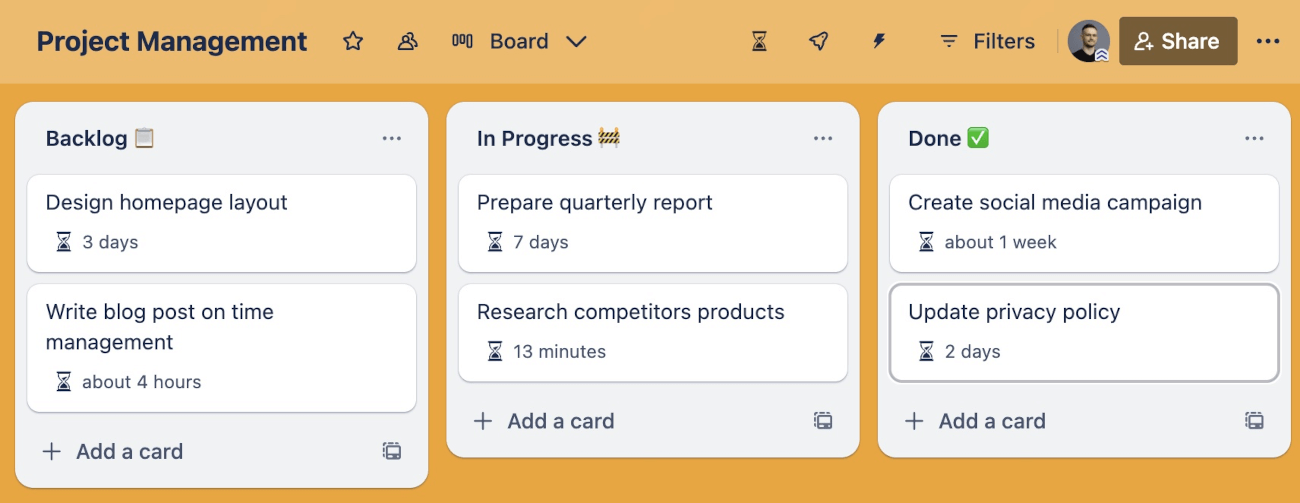 List Time Tracker Power-Up | Trello